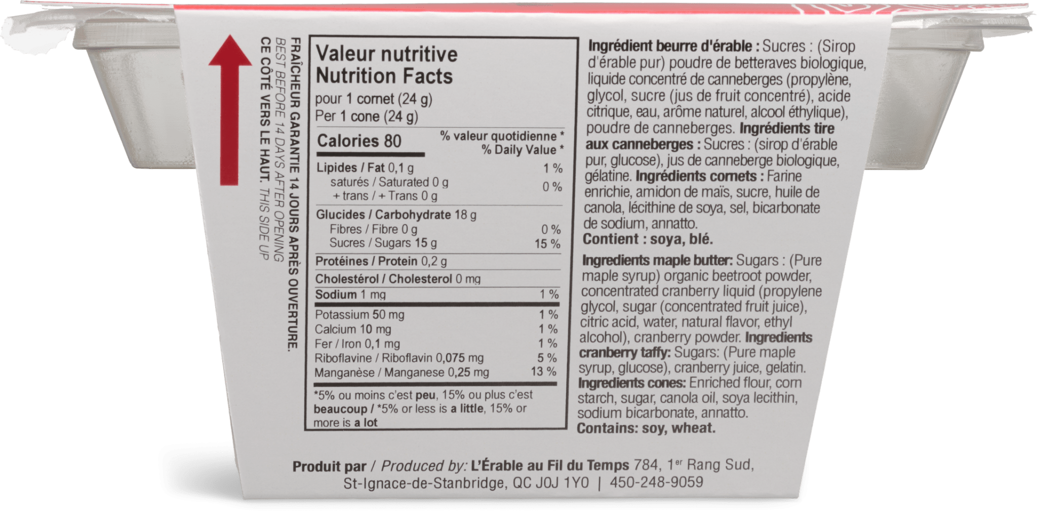 Frozen Cranberry Maple Cones - Érable au fil du temps - Maple grove and ...